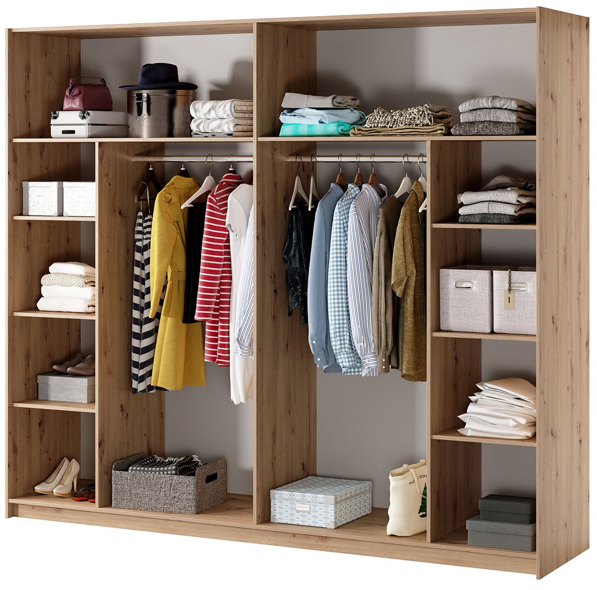 Kleerkast Nantes - 250cm - Meubelen Crack