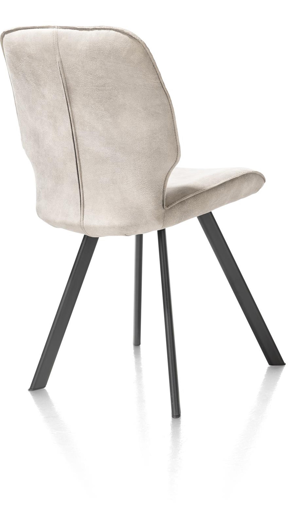 Stoel Semmi - leder kiezel - Meubelen Crack