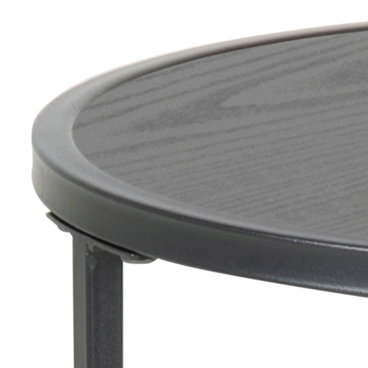 Table d'appoint ronde Seaford - noir - Meubles Crack