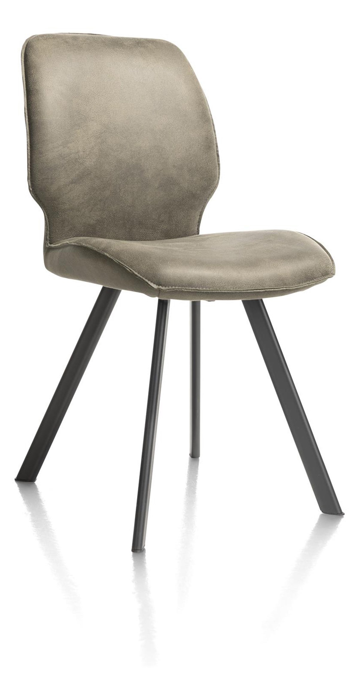 Stoel Semmi - leder olijf - Meubelen Crack