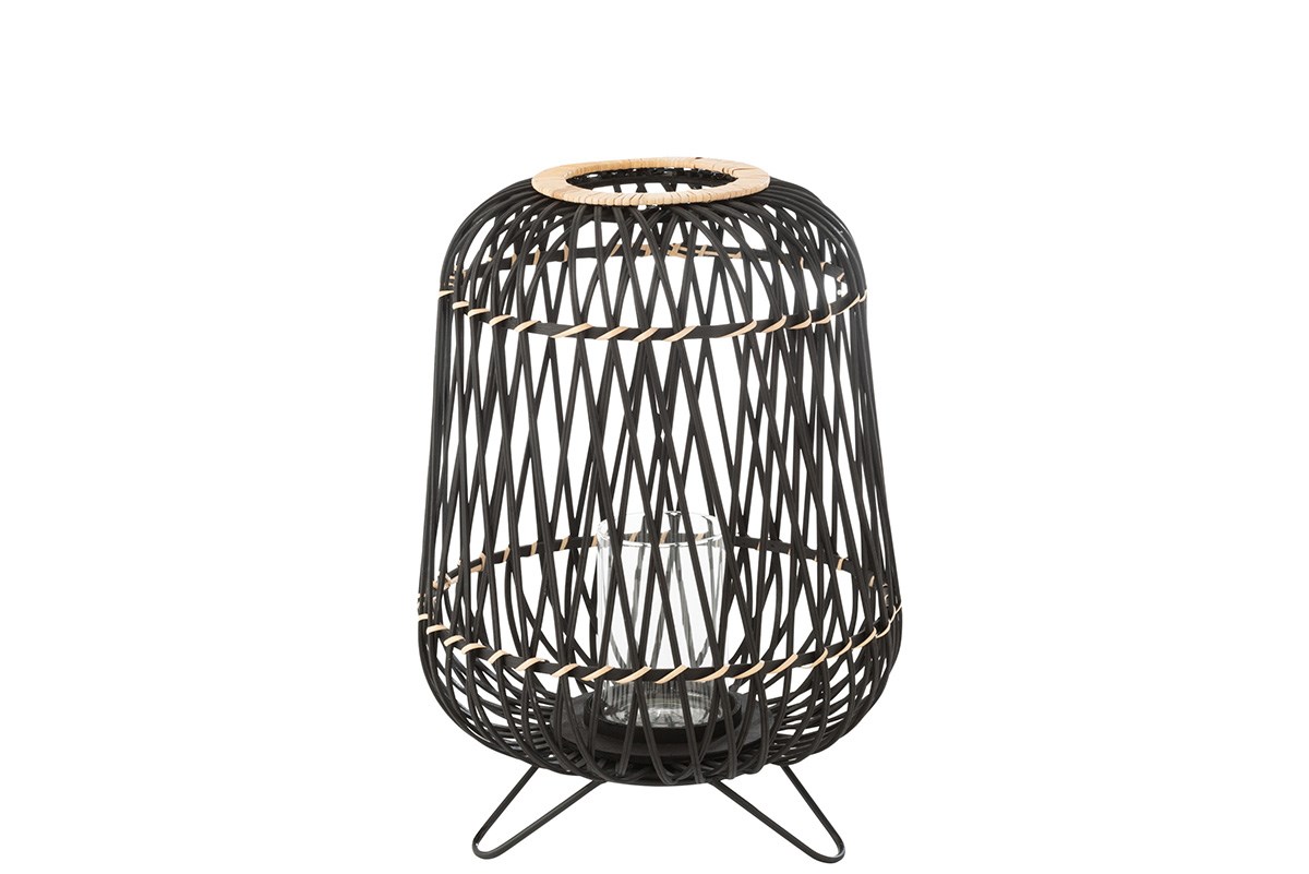 Lanterne Sur Pied 12183 - medium - noir - Meubles Crack