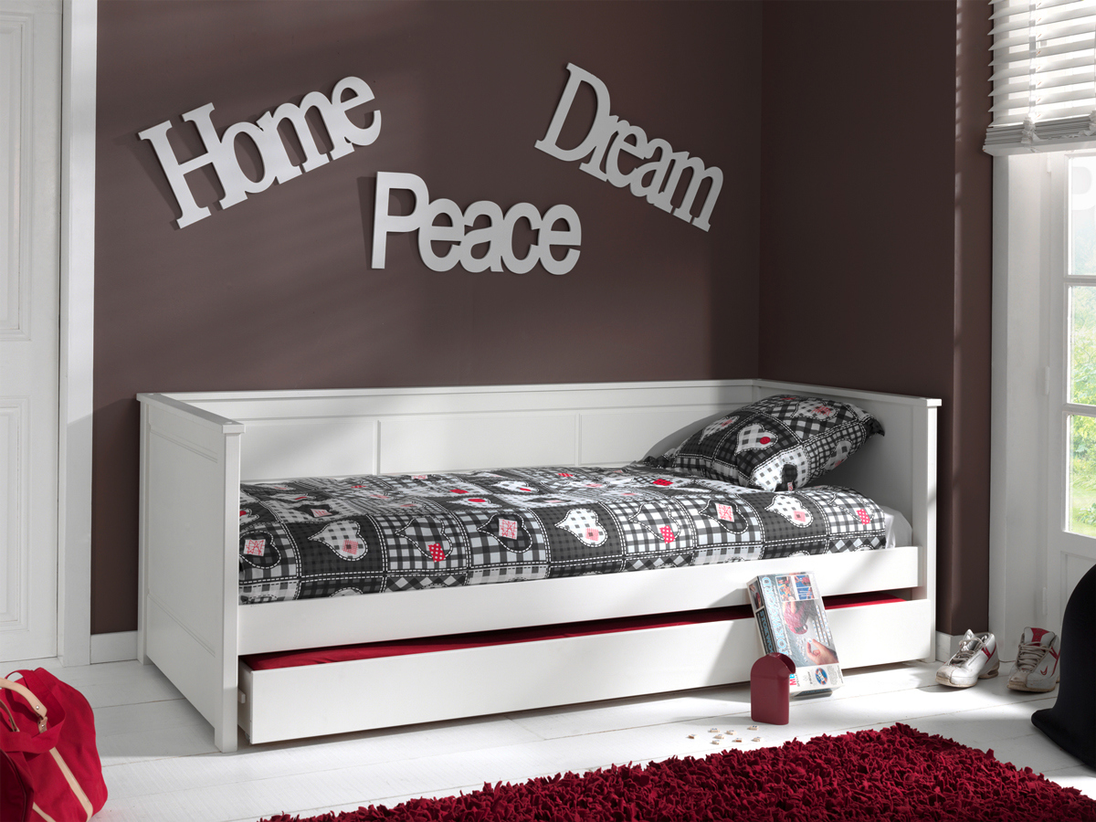 Compact kajuitbed met lattenbodem + lade Pino - Meubelen Crack
